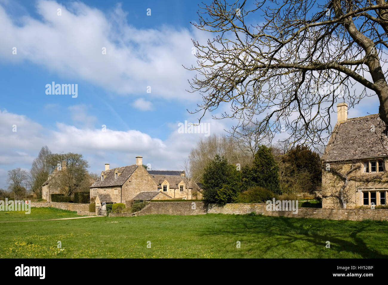 Picturesque Wyck Rissington Village in the Cotswolds Stock Photo - Alamy