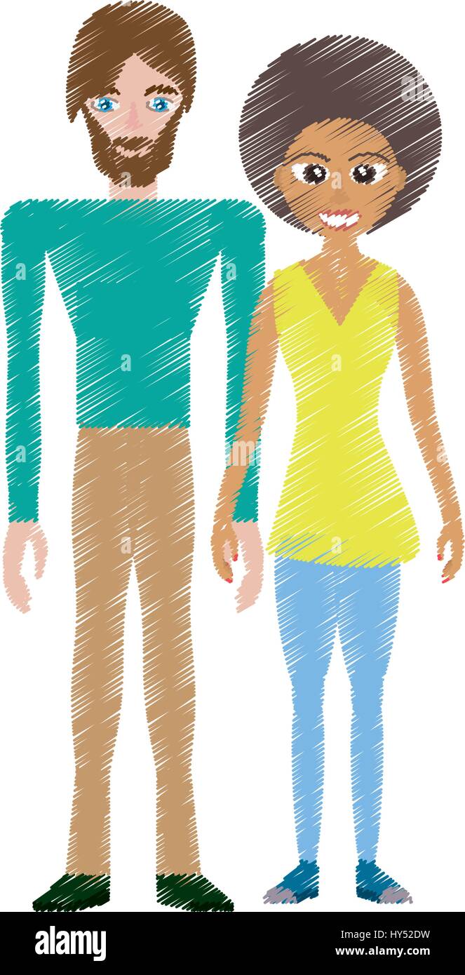 drawing couple romantic lovely vector illustration eps 10 Stock Vector ...