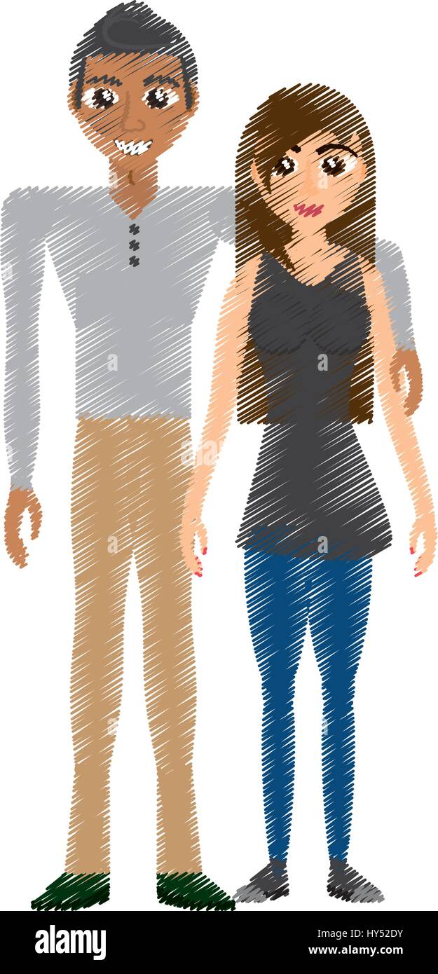 drawing couple embracing romantic vector illustration eps 10 Stock ...