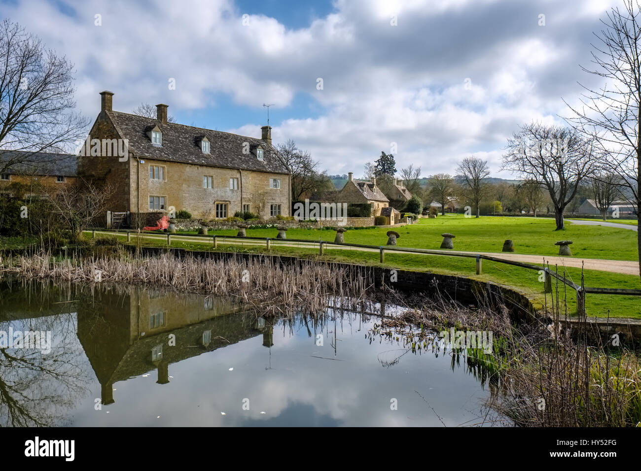 Picturesque Wyck Rissington Village in the Cotswolds Stock Photo - Alamy