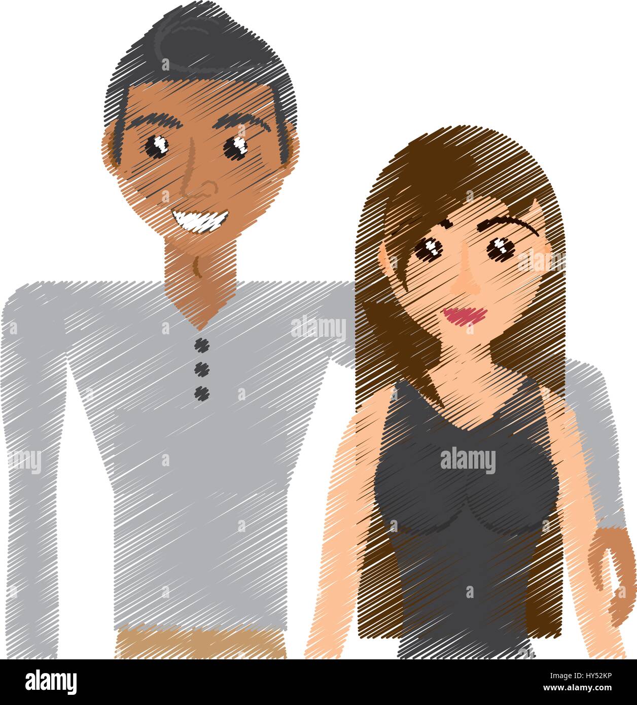 drawing couple relationship lovely Stock Vector Image & Art - Alamy