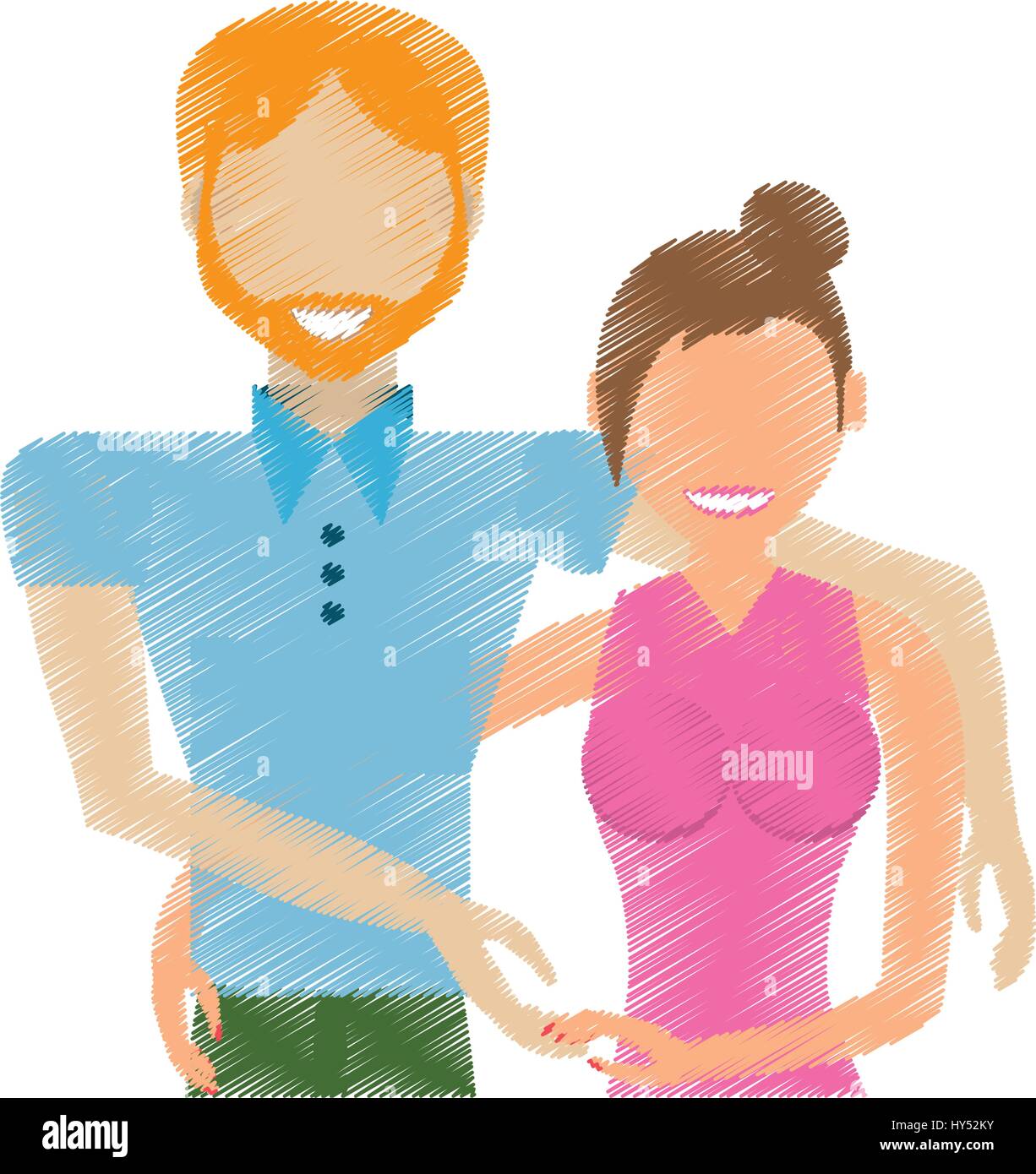 drawing couple relationship lovely Stock Vector Image & Art - Alamy