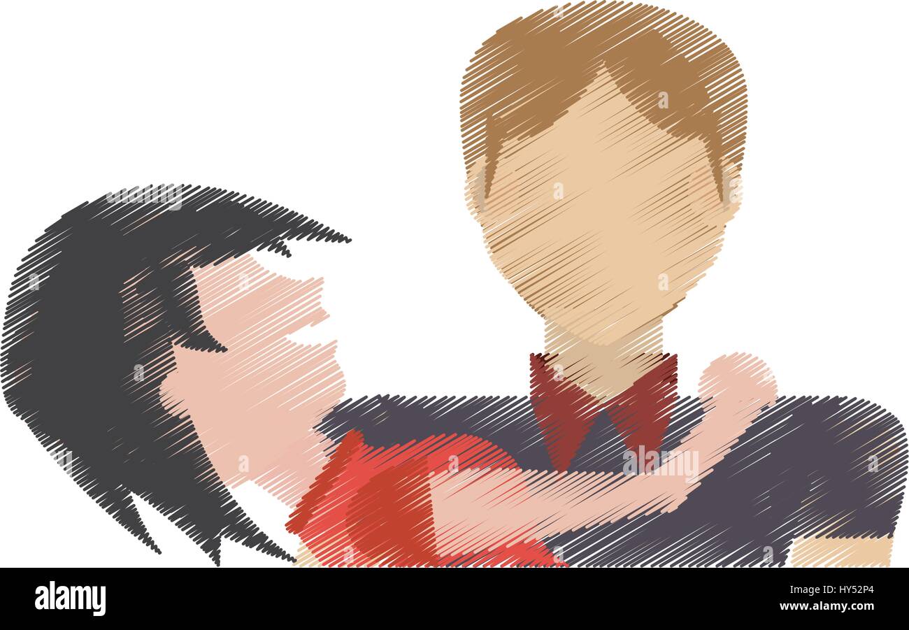 drawing couple together relation Stock Vector Image & Art - Alamy