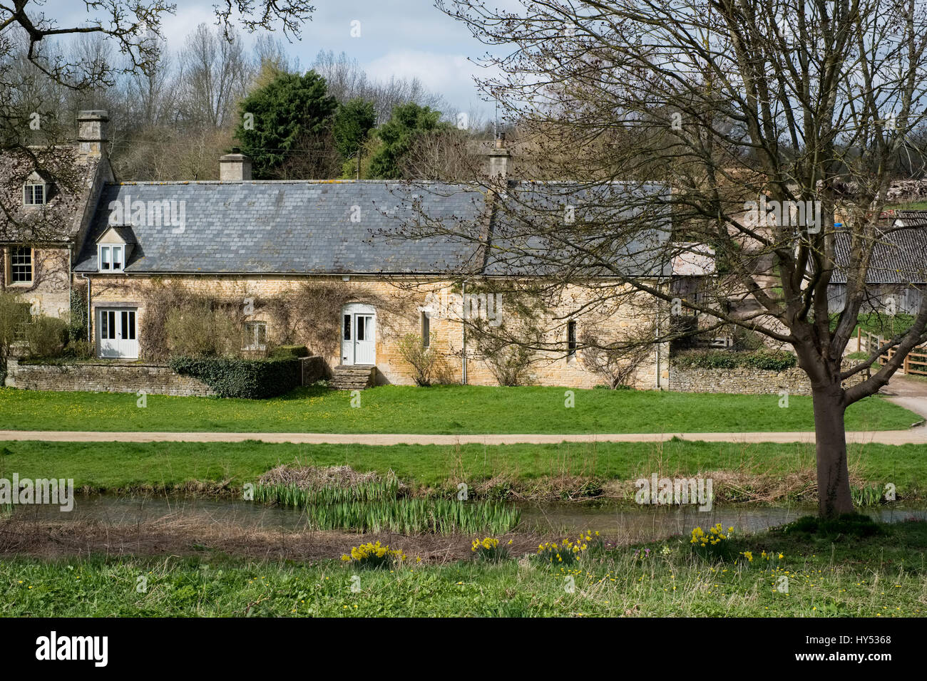 Scenic View of Upper Slaughter Village Stock Photo - Alamy