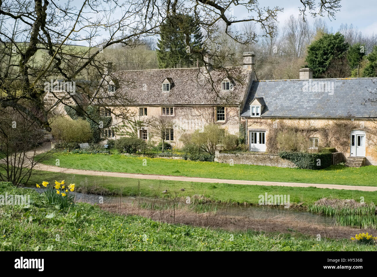 Scenic View of Upper Slaughter Village Stock Photo - Alamy