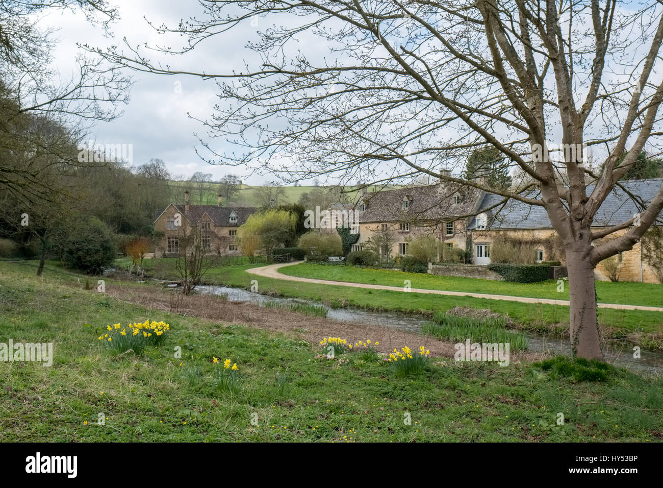 Scenic View of Upper Slaughter Village Stock Photo - Alamy