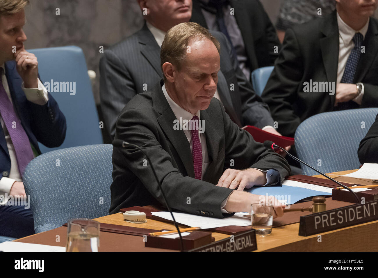 New York, United States. 31st Mar, 2017. British Ambassador to the UN ...