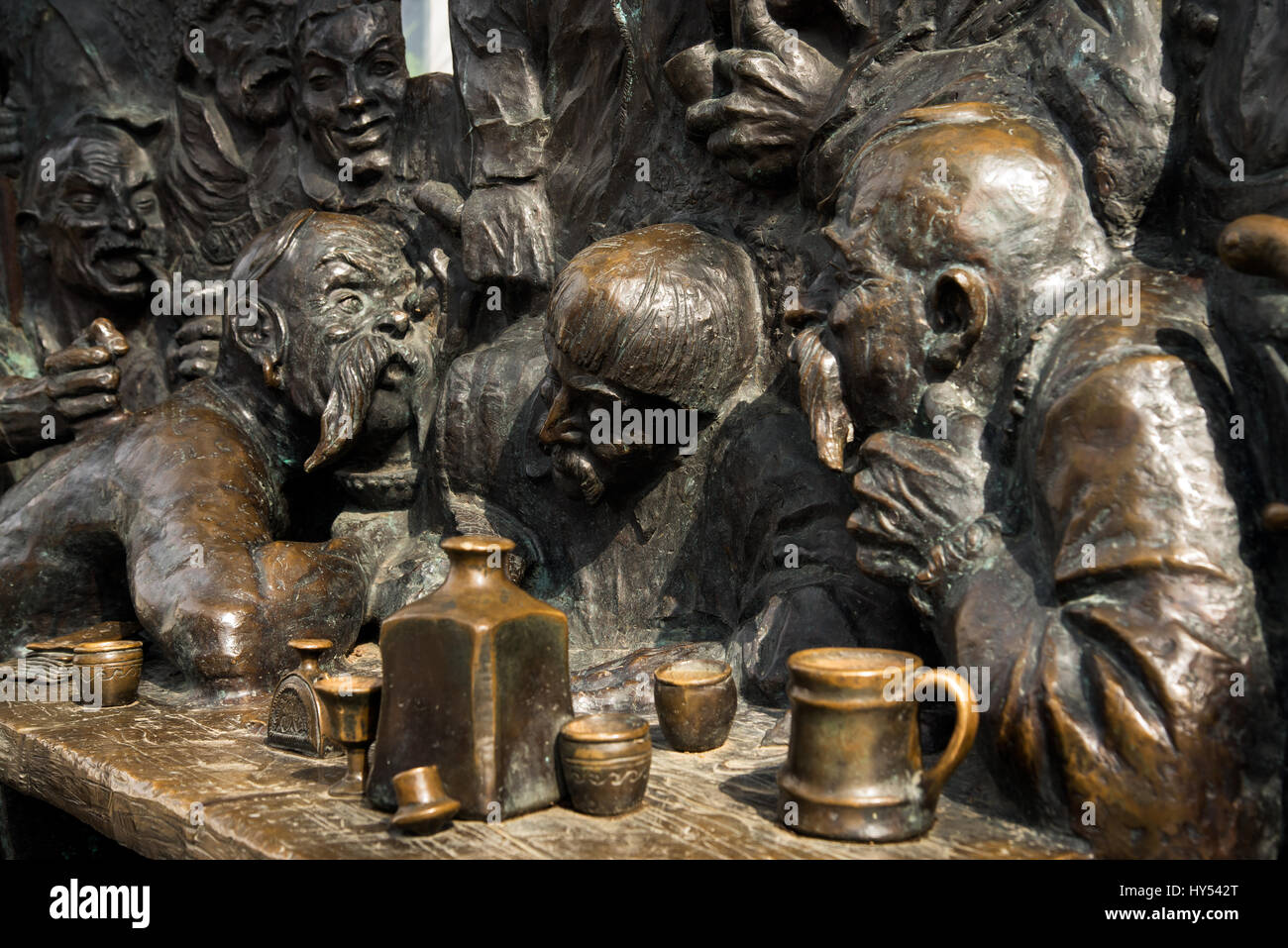 Bas-relief of well-known picture "Cossacks are writtening a letter to ...