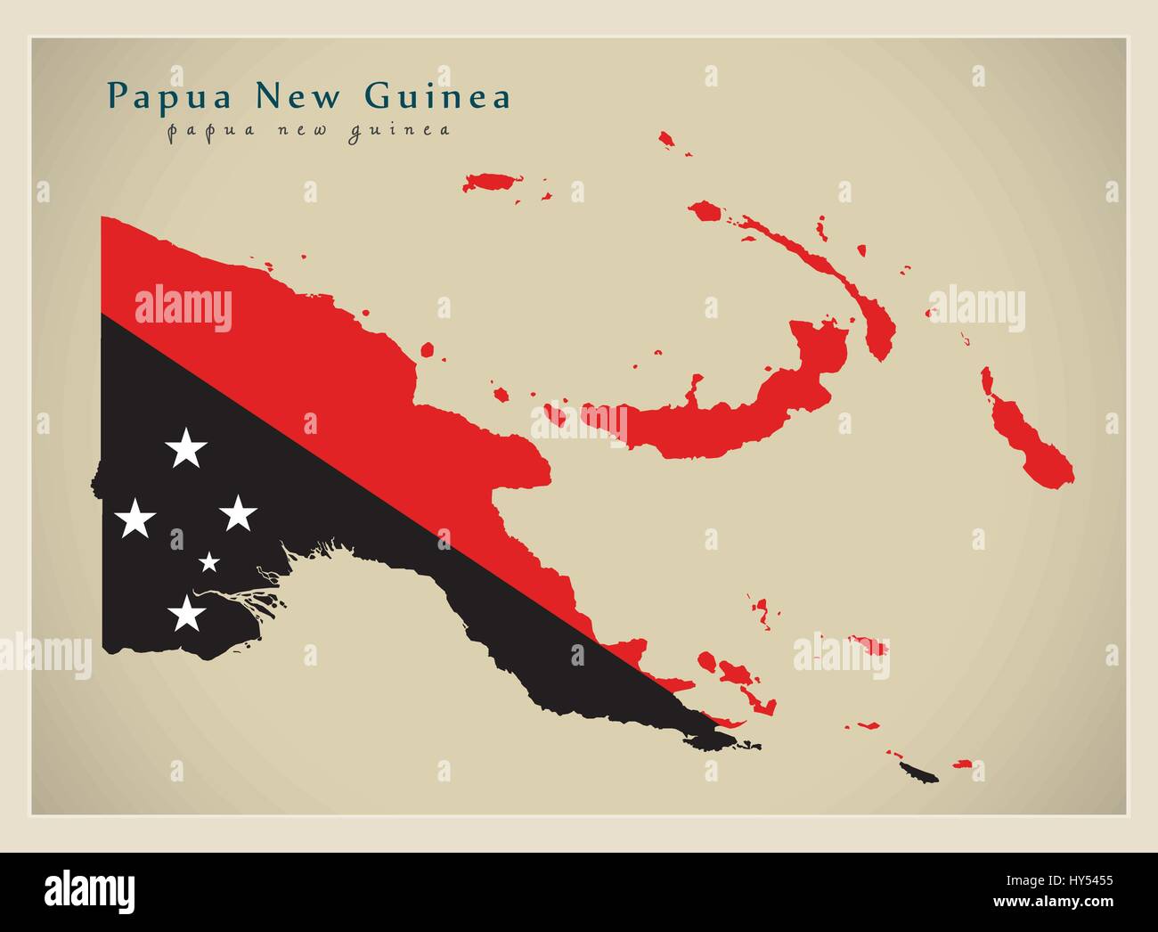 Papua new guinea flag map hi-res stock photography and images - Alamy