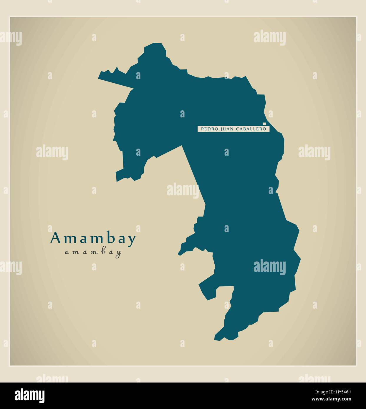Modern Map - Amambay PY Stock Vector Image & Art - Alamy