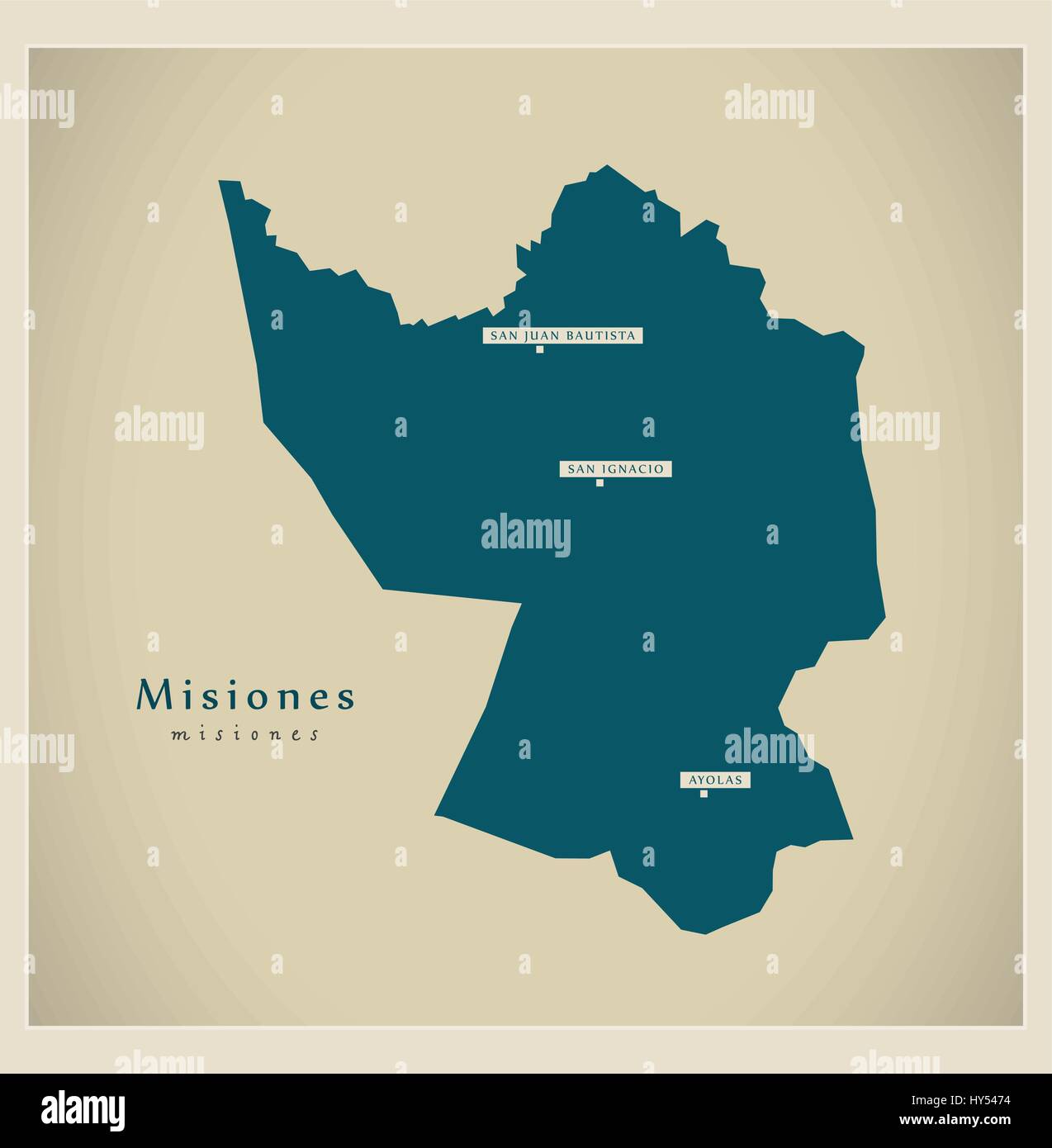 Modern Map - Misiones PY Stock Vector Image & Art - Alamy