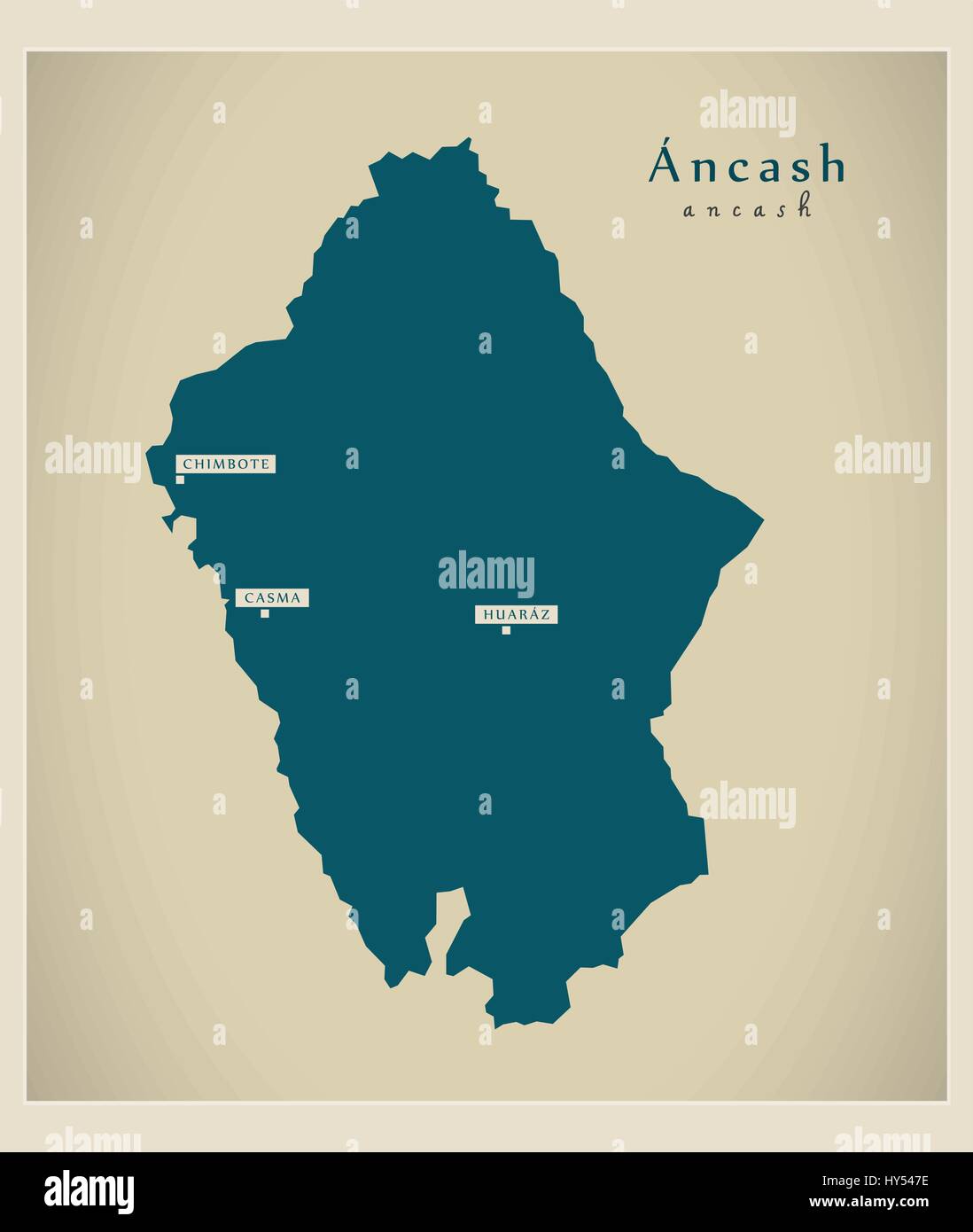 Modern Map - Ancash PE Stock Vector Image & Art - Alamy
