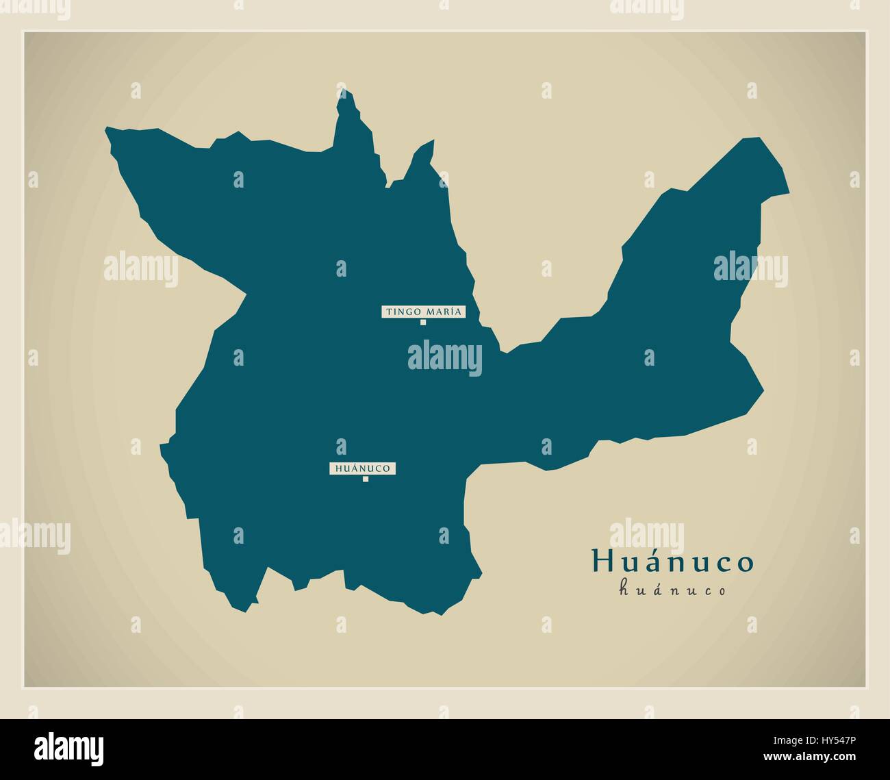 Modern Map - Huanuco PE Stock Vector Image & Art - Alamy