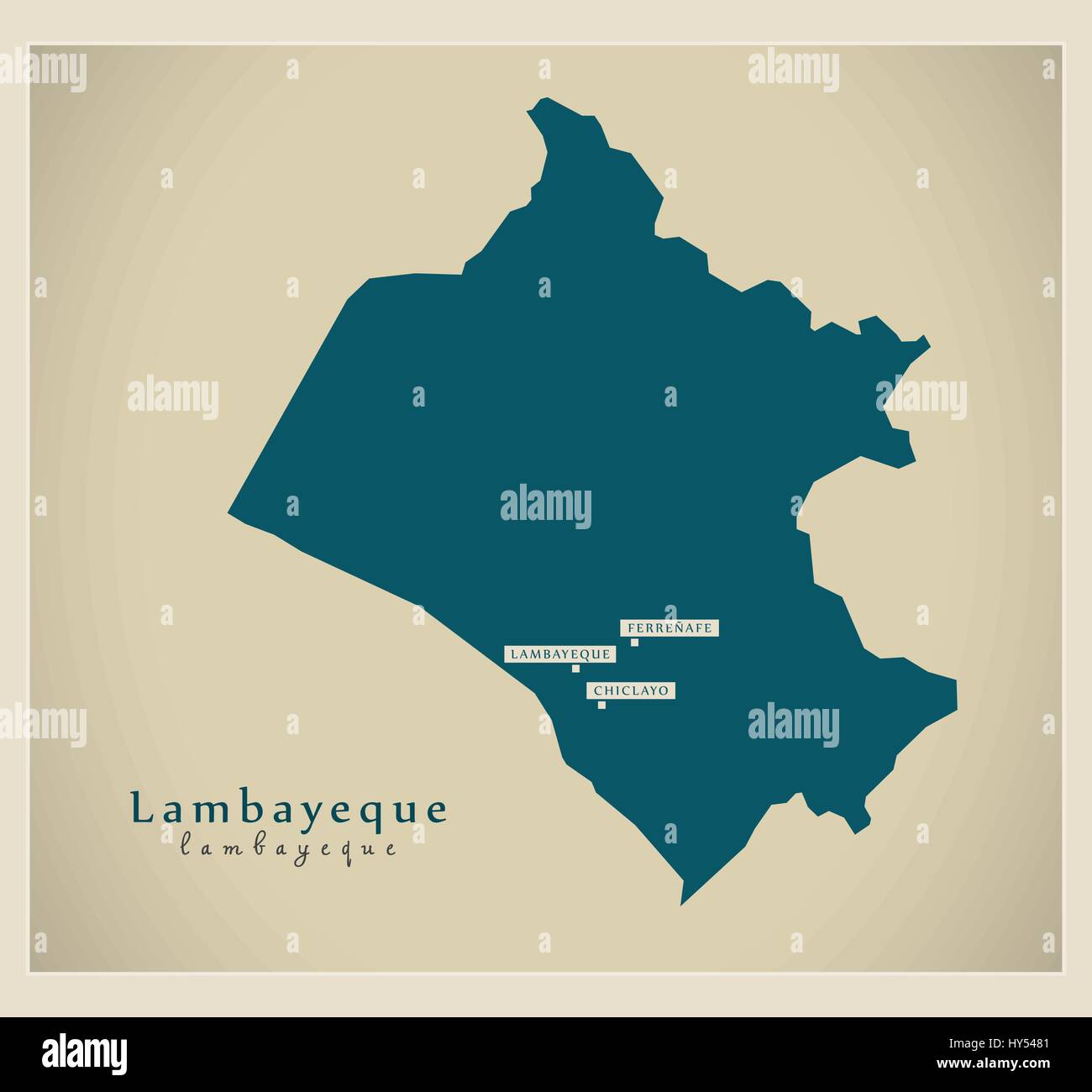 Modern Map - Lambayeque PE Stock Vector Image & Art - Alamy