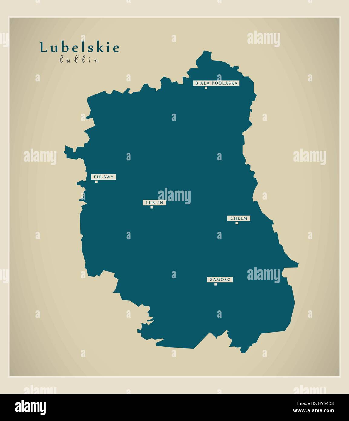 Lubelskie silhouette map hi-res stock photography and images - Alamy