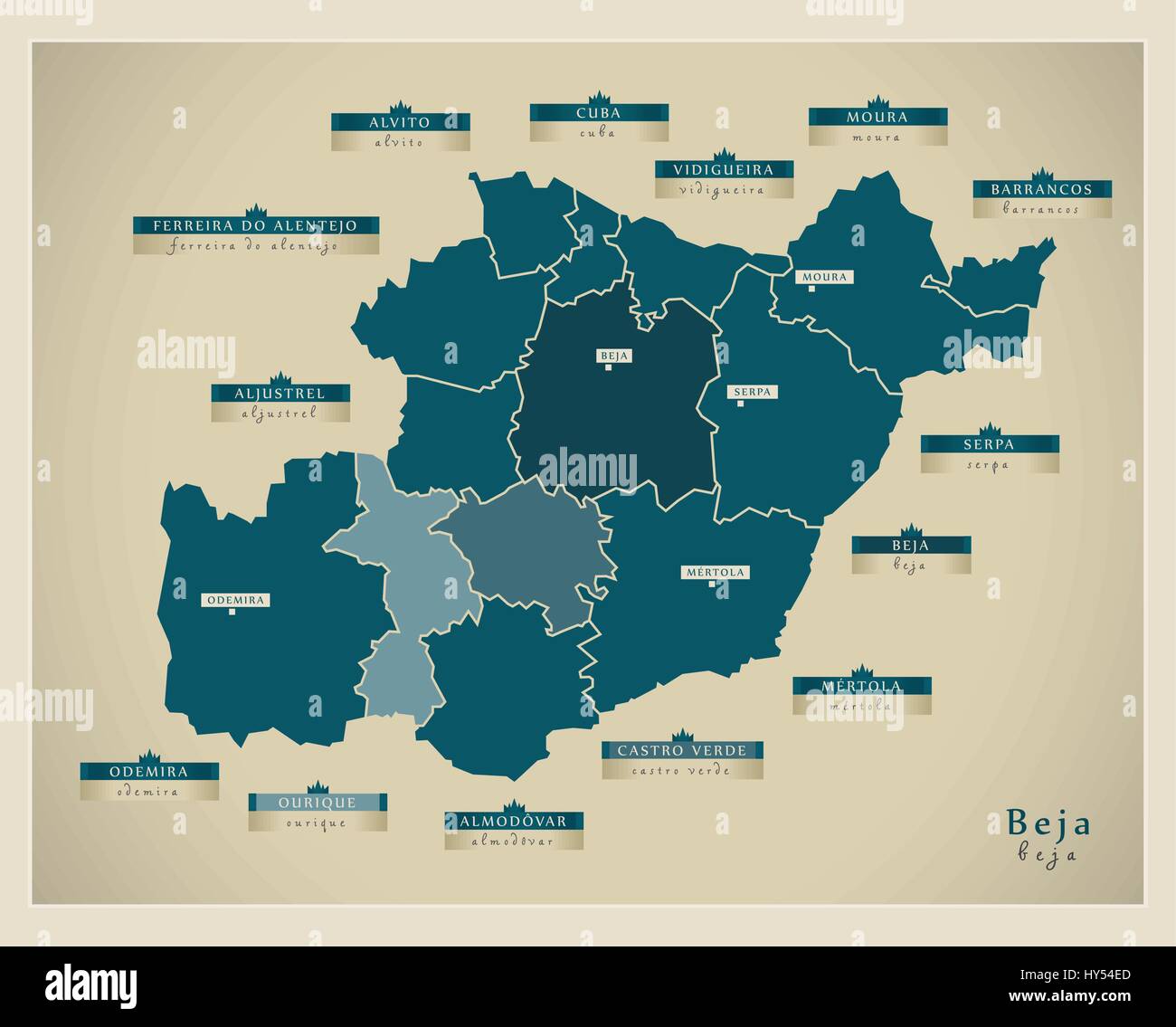 Map of guimaraes portugal hi-res stock photography and images - Alamy