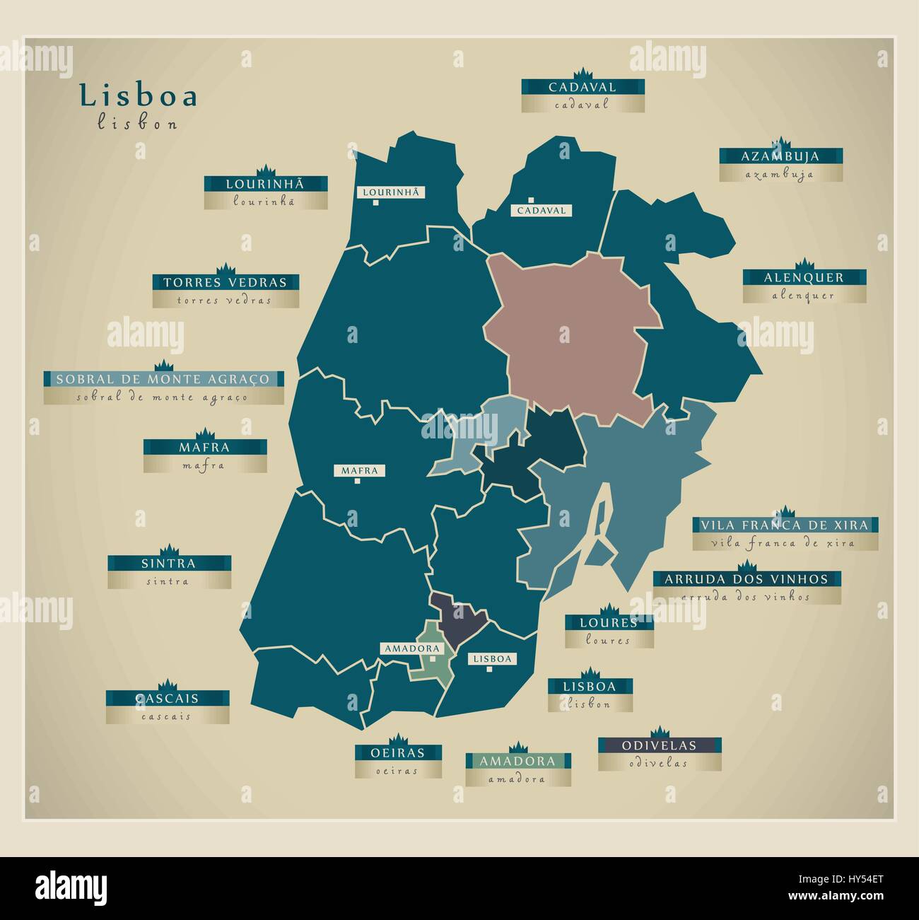 Map of azambuja portugal Stock Vector Images - Alamy