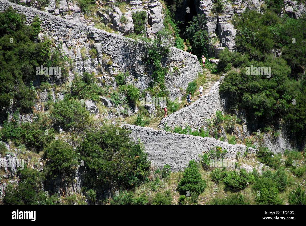 The giant stone steps of Vradeto village and the Beloi viewpoint 0f ...