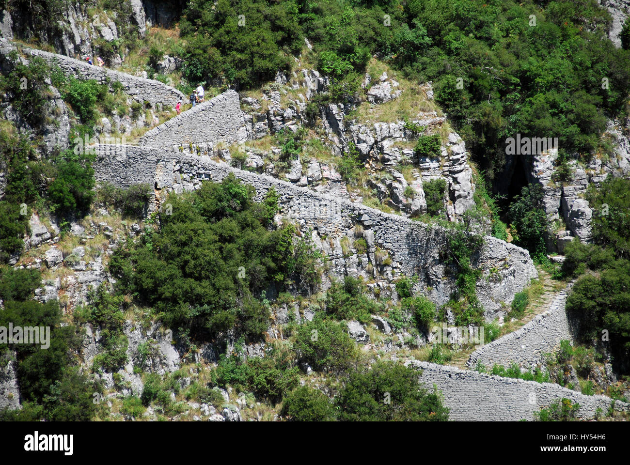 The giant stone steps of Vradeto village and the Beloi viewpoint 0f ...