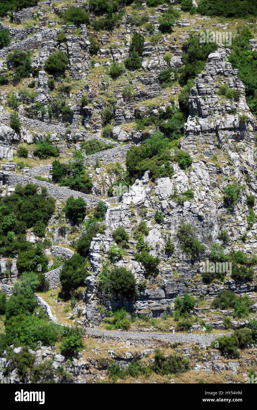 The giant stone steps of Vradeto village and the Beloi viewpoint 0f ...
