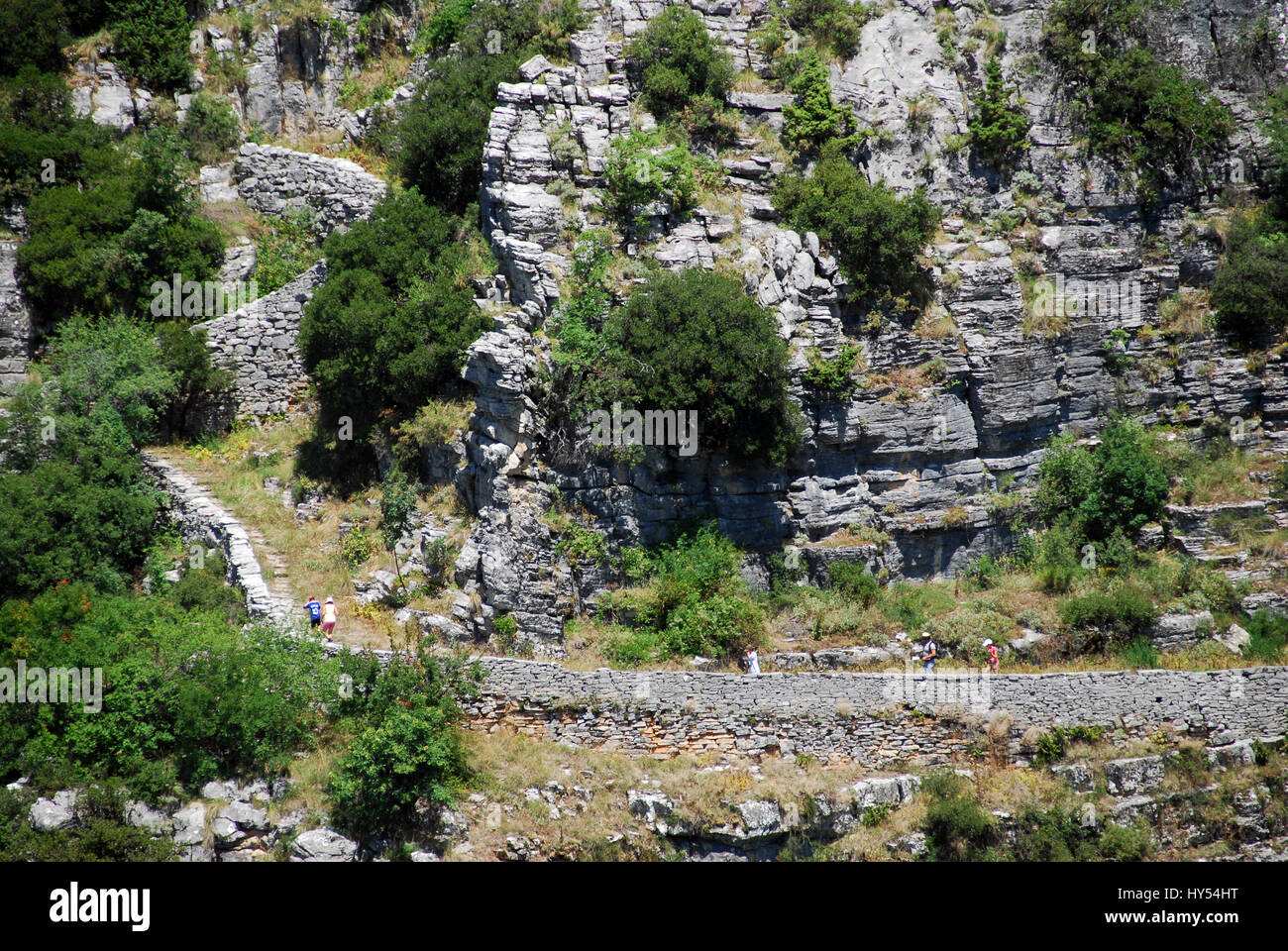 The giant stone steps of Vradeto village and the Beloi viewpoint 0f ...