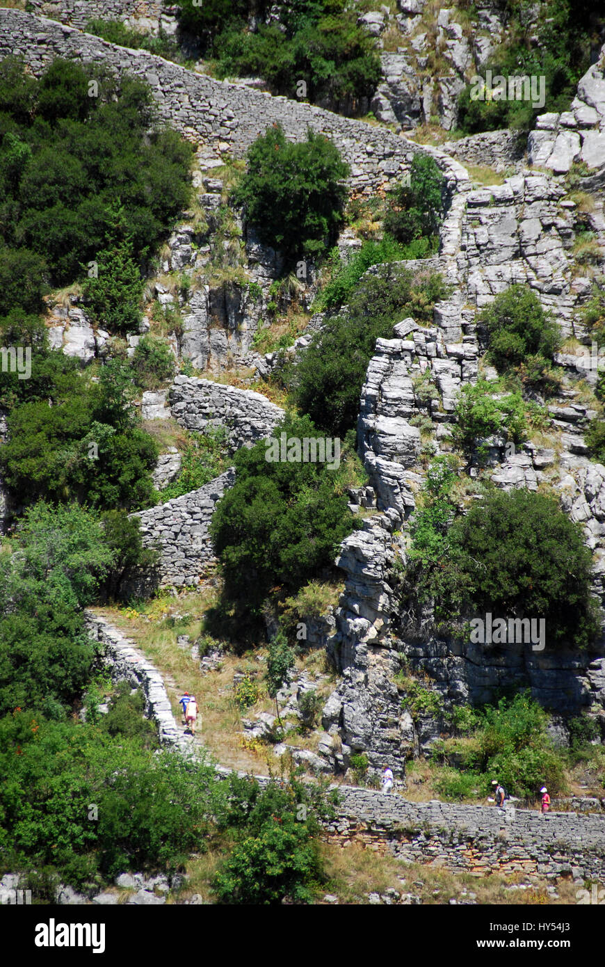 The giant stone steps of Vradeto village and the Beloi viewpoint 0f ...