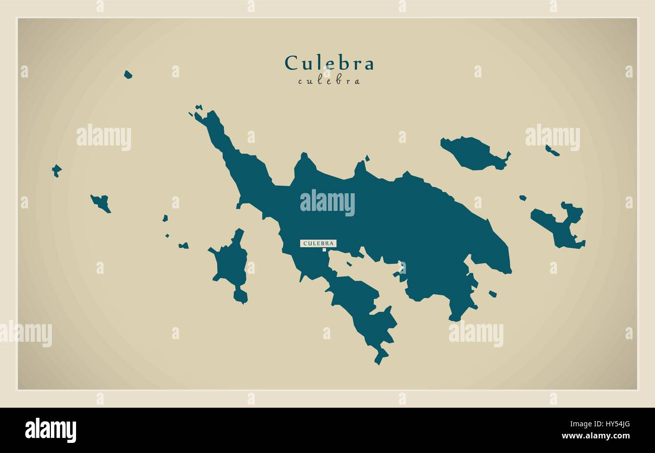 Modern Map - Culebra PR Stock Vector Image & Art - Alamy