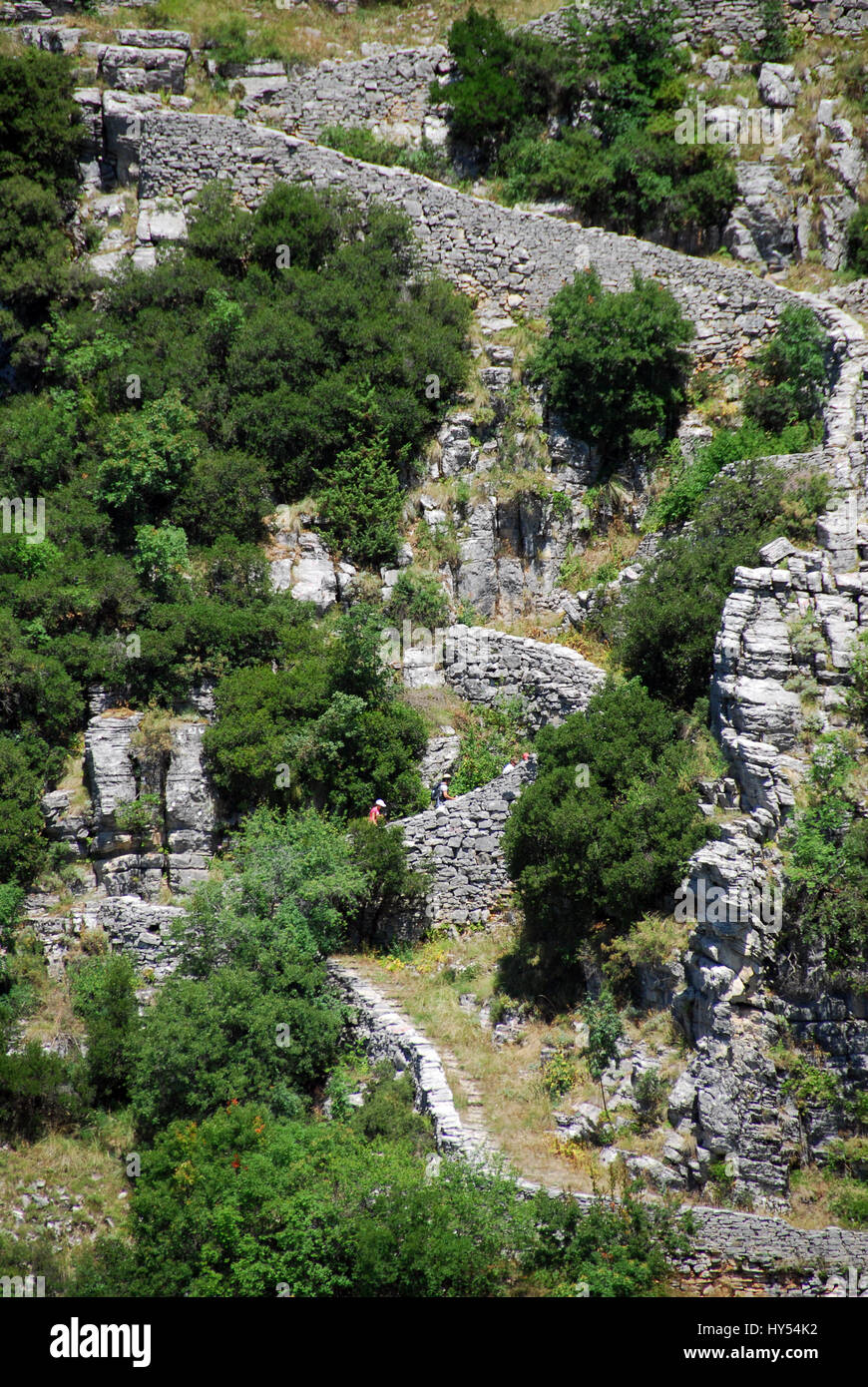 The giant stone steps of Vradeto village and the Beloi viewpoint 0f ...
