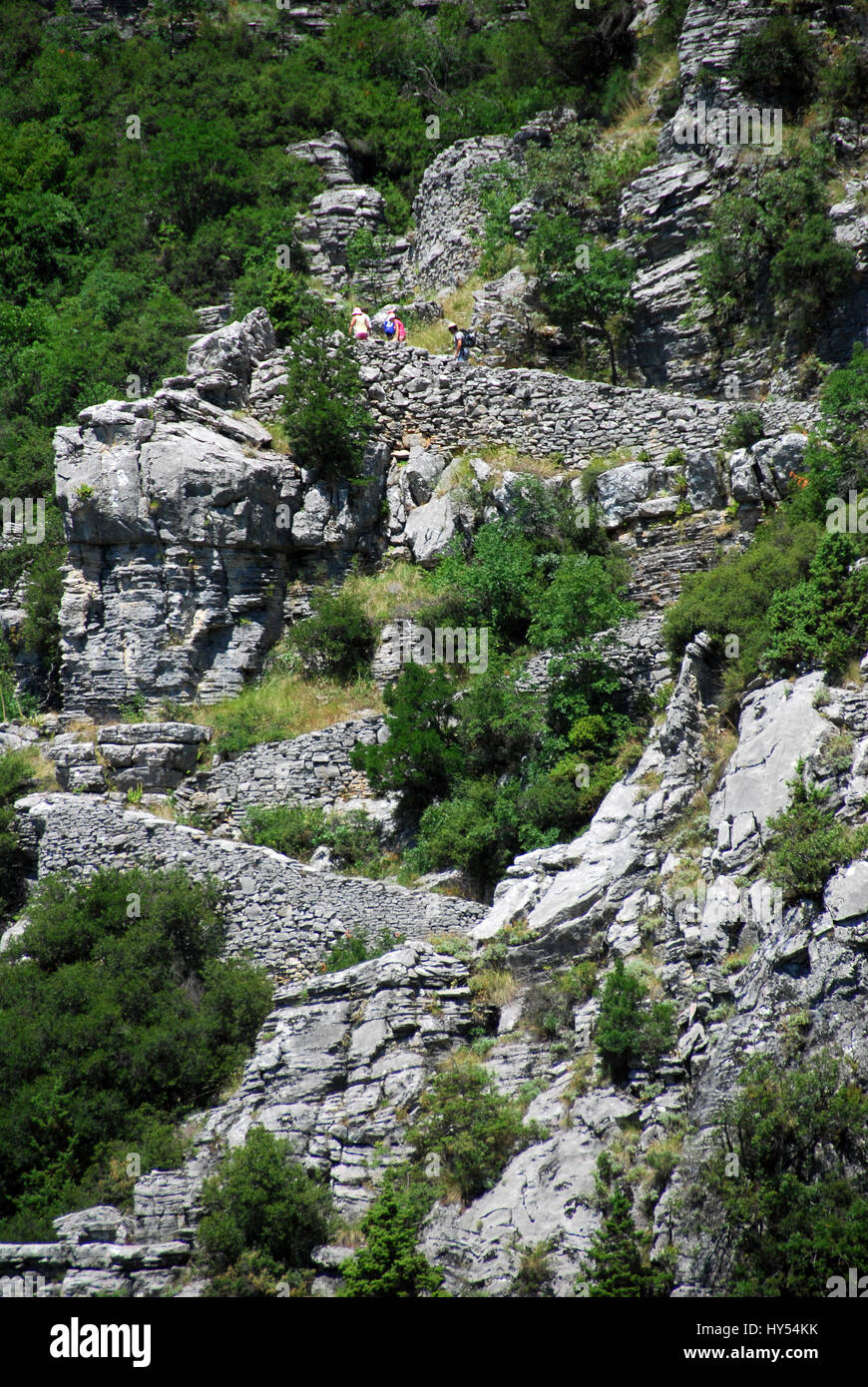 The giant stone steps of Vradeto village and the Beloi viewpoint 0f ...