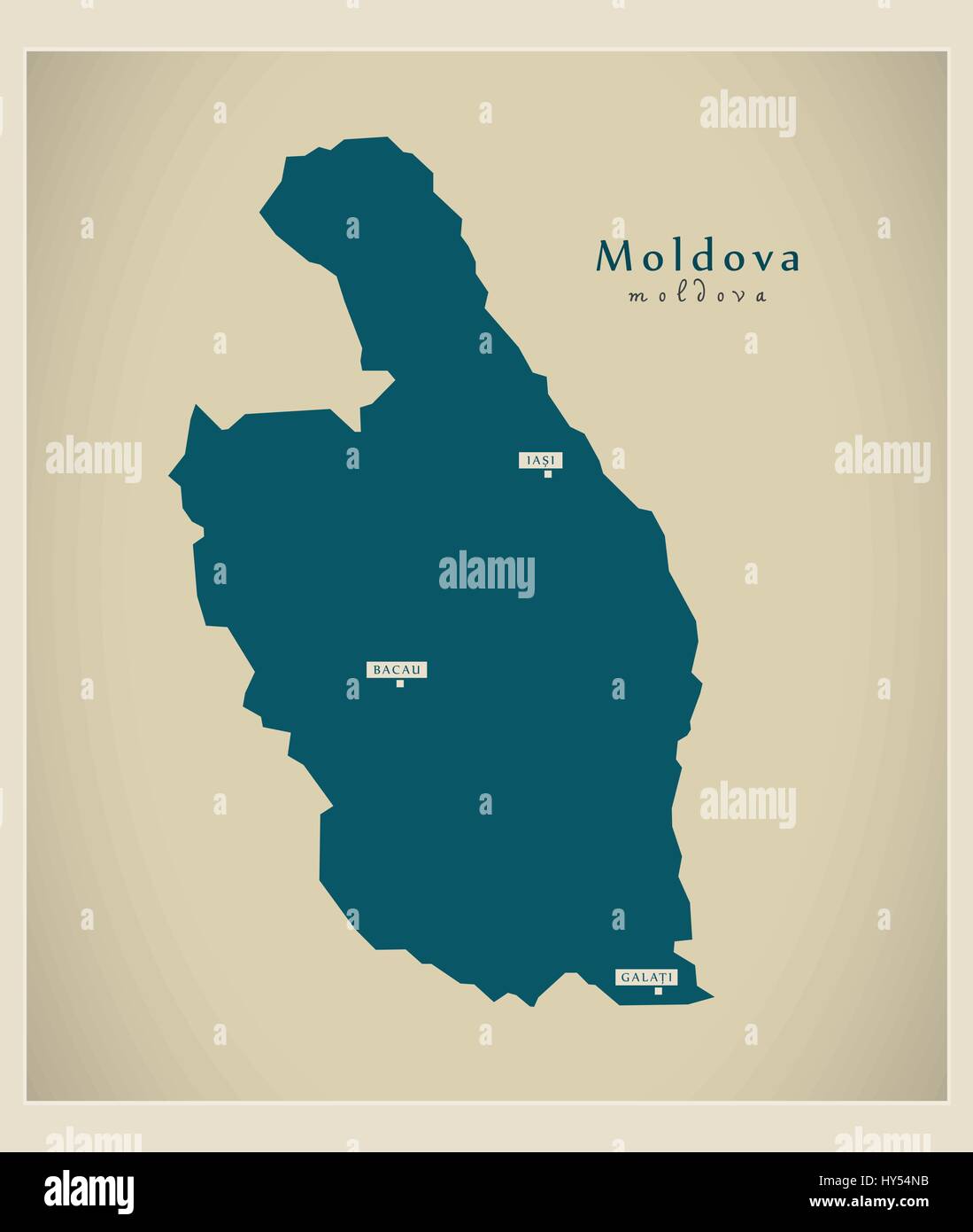 Modern Map - Moldova RO Stock Vector Image & Art - Alamy