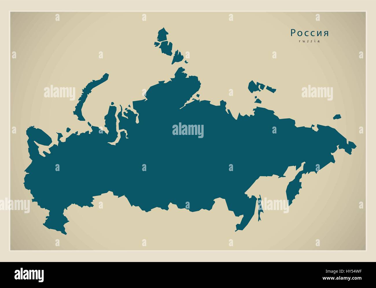 Modern Map - Russia RU Stock Vector Image & Art - Alamy
