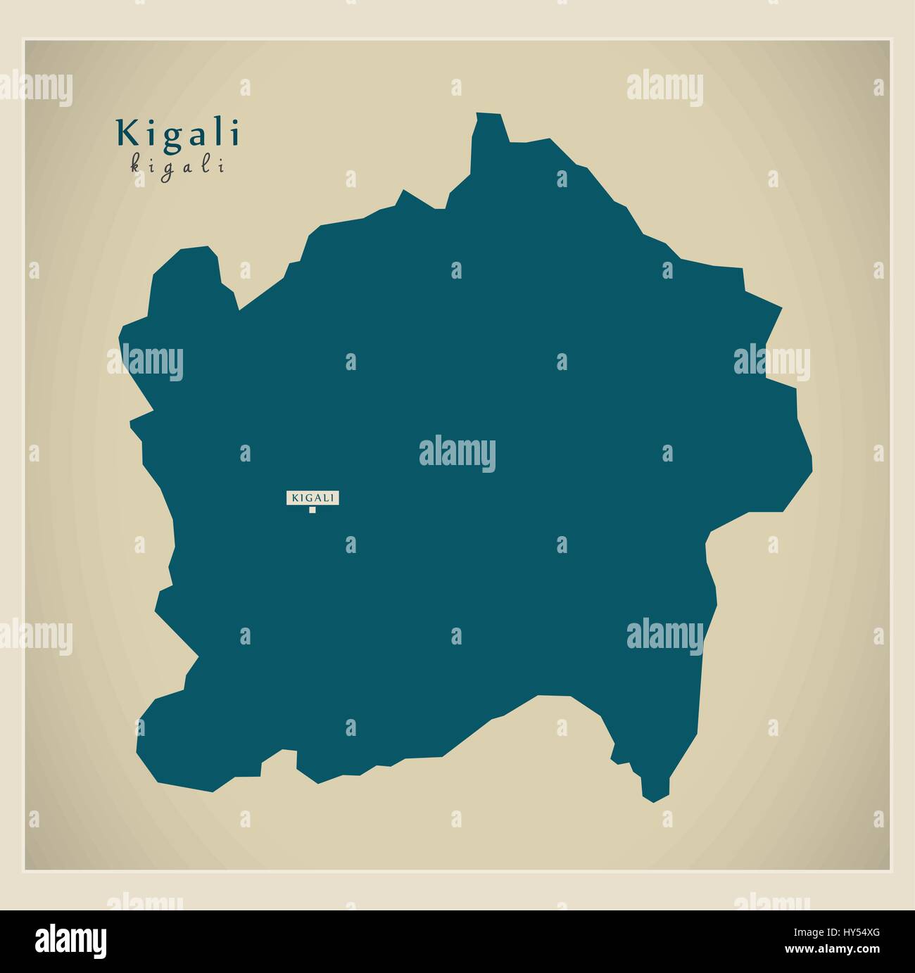 Modern Map - Kigali RW Stock Vector Image & Art - Alamy