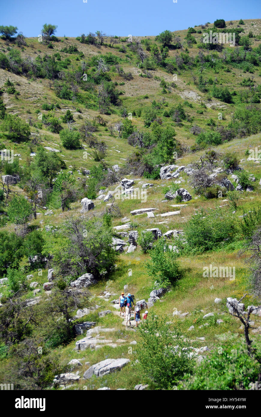 The giant stone steps of Vradeto village and the Beloi viewpoint 0f ...