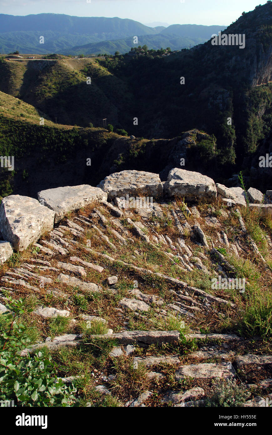 The giant stone steps of Vradeto village and the Beloi viewpoint 0f ...