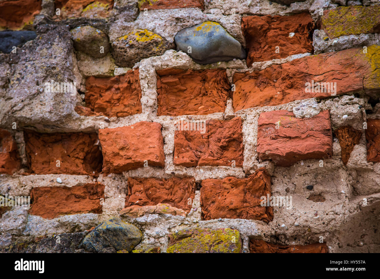 A beautiful pattern on an old brick wall Stock Photo - Alamy