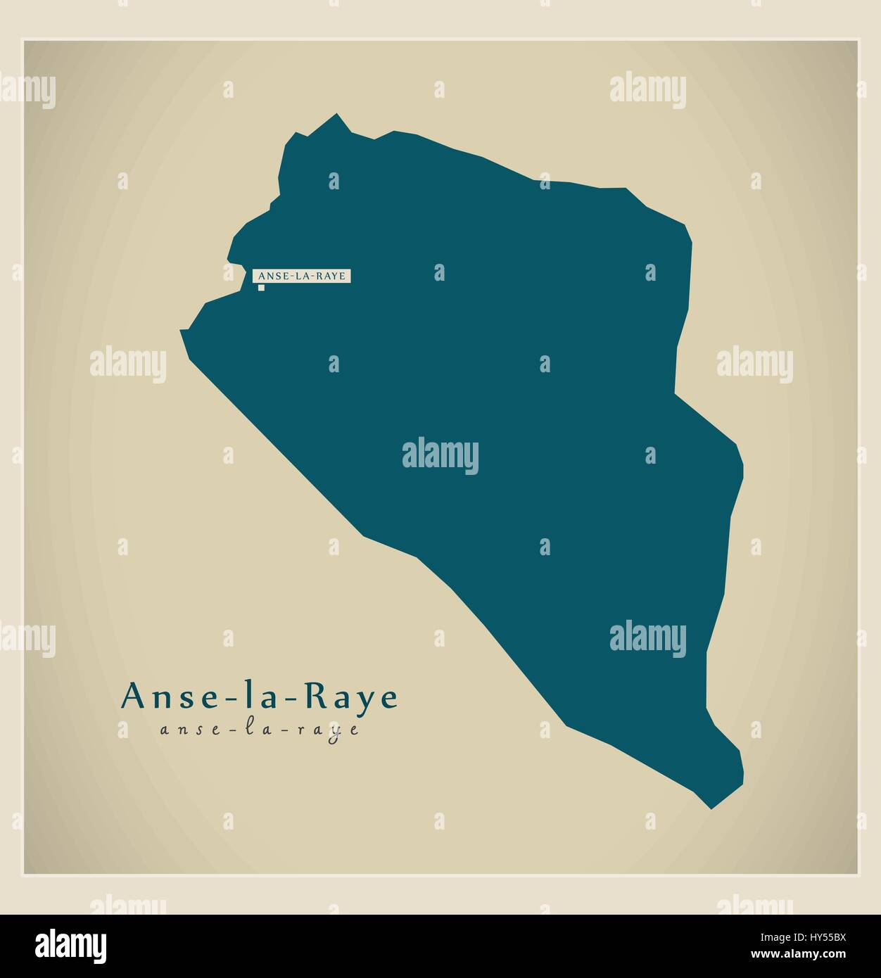 Modern Map - Anse la Raye LC Stock Vector Image & Art - Alamy