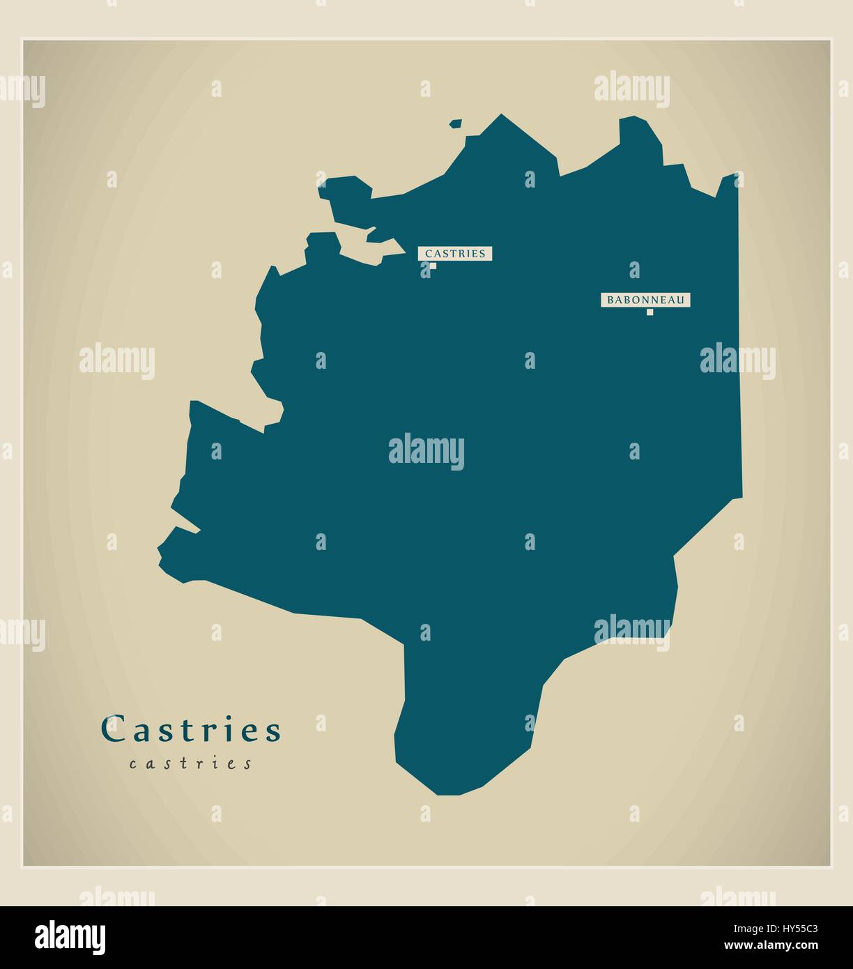 Modern Map - Castries LC Stock Vector Image & Art - Alamy