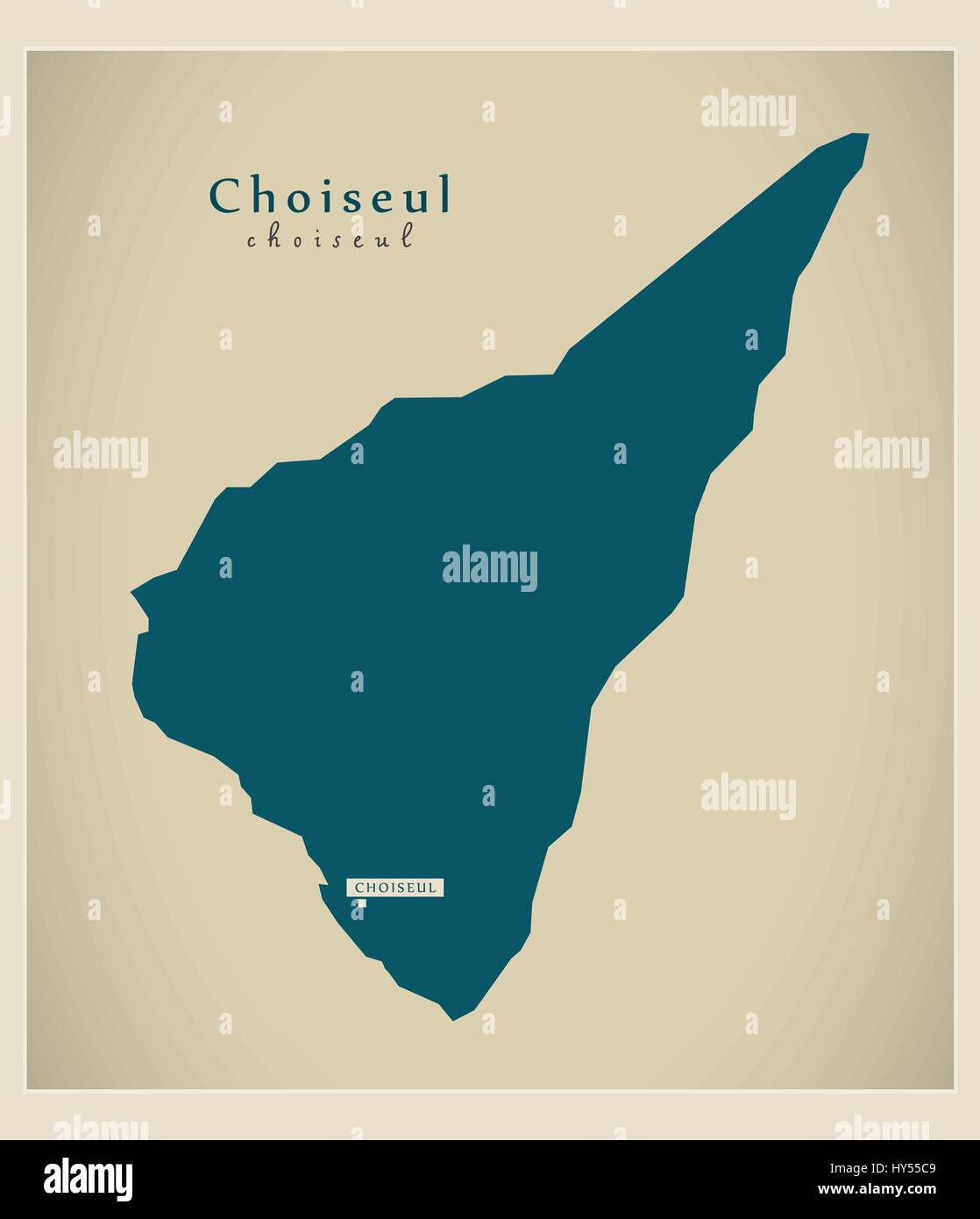 Modern Map - Choiseul LC Stock Vector Image & Art - Alamy