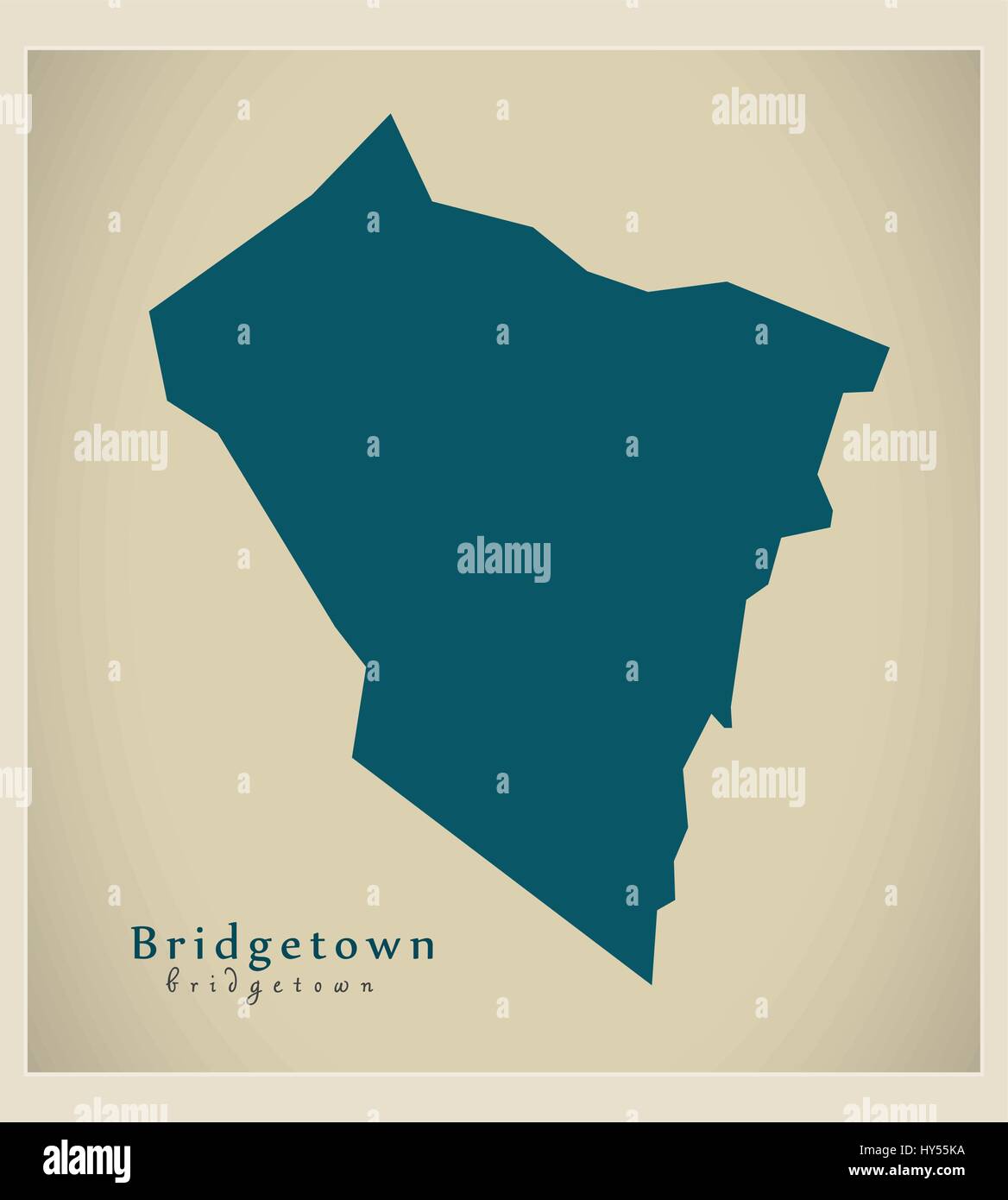 Modern Map - Bridgetown VC Stock Vector Image & Art - Alamy