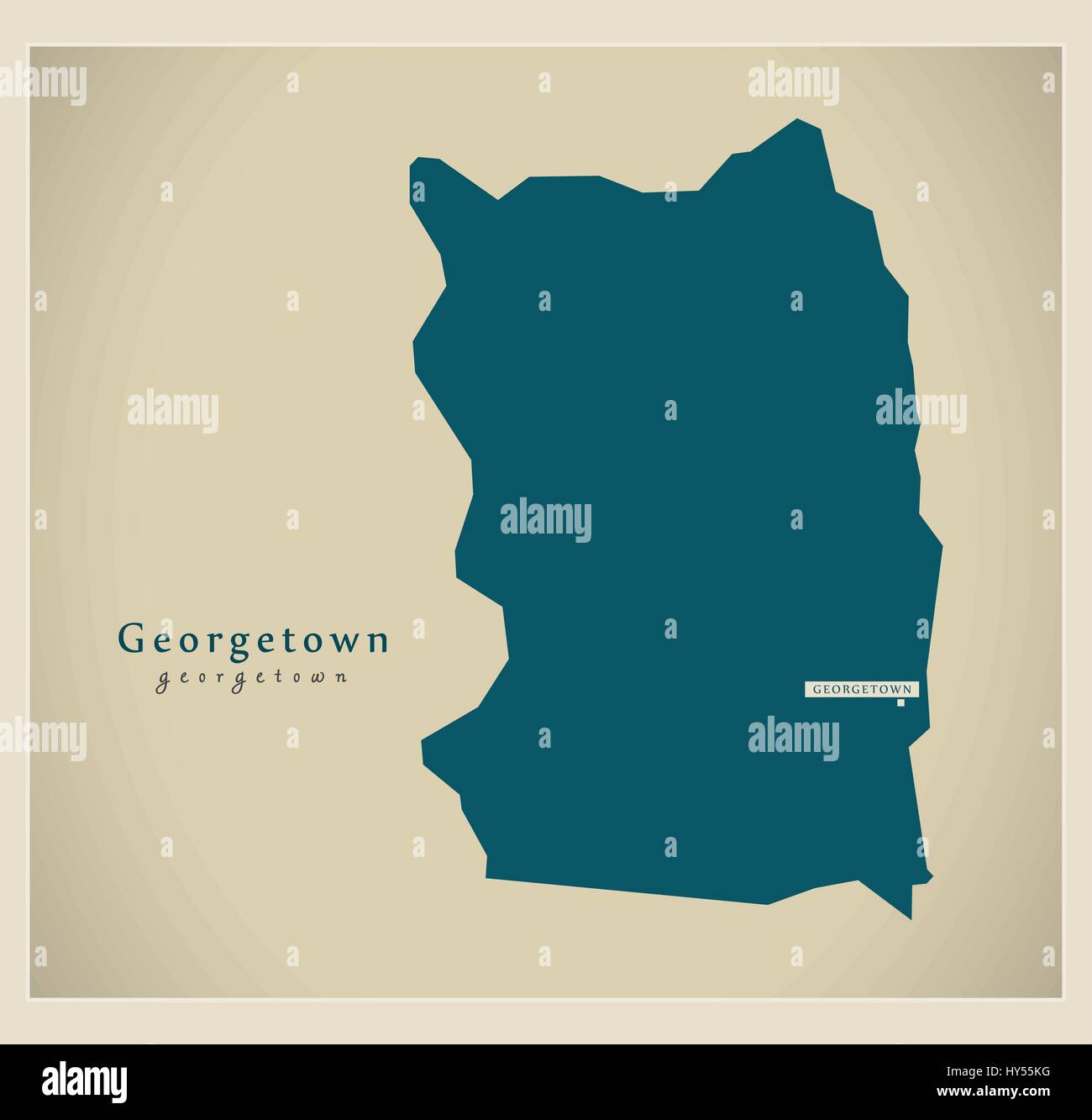 Georgetown map hi-res stock photography and images - Alamy