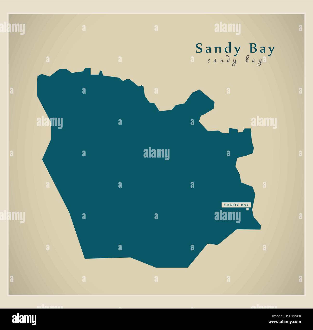 Modern Map - Sandy Bay VC Stock Vector Image & Art - Alamy