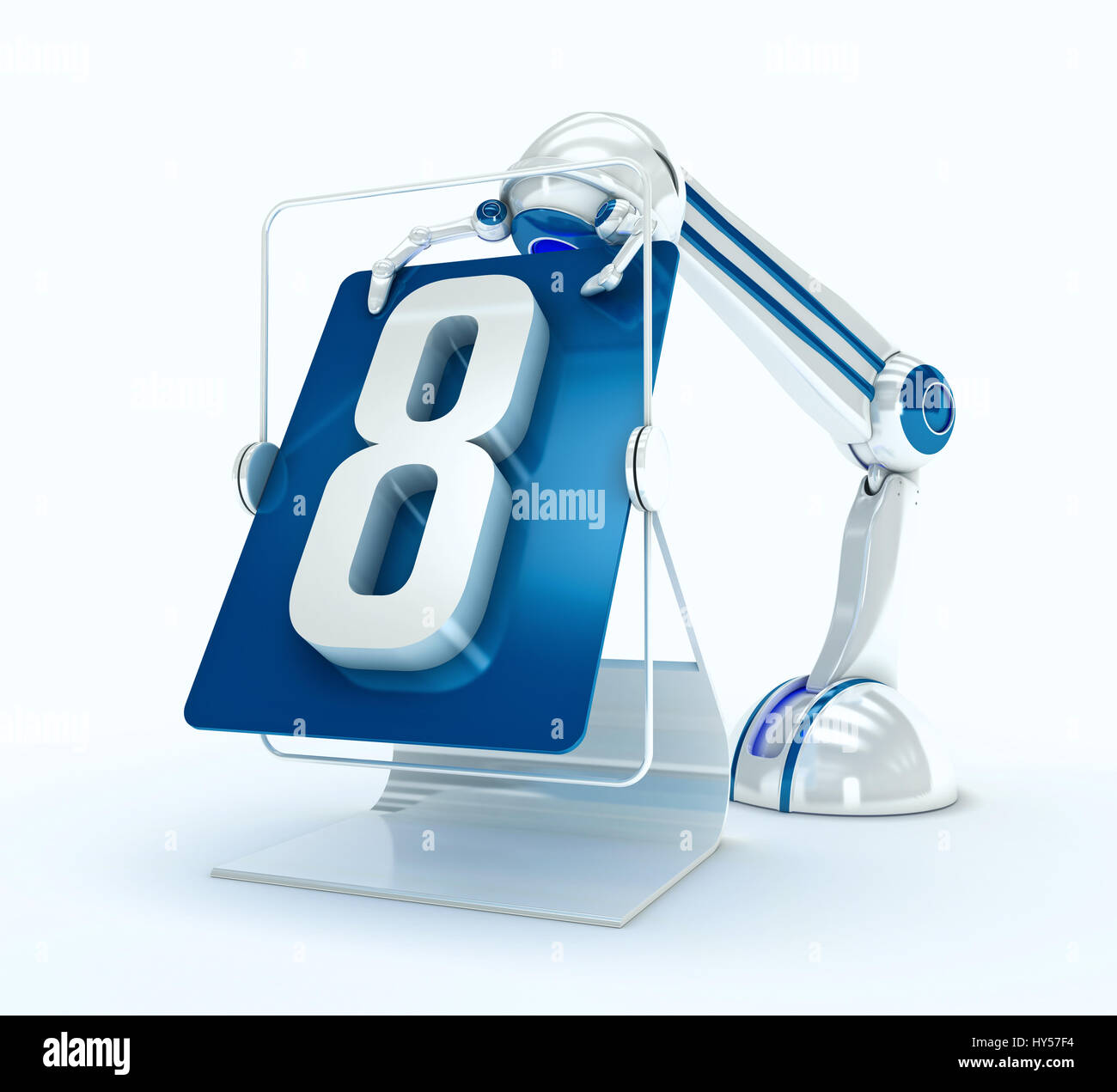 Robot with No. 8 Stock Photo - Alamy