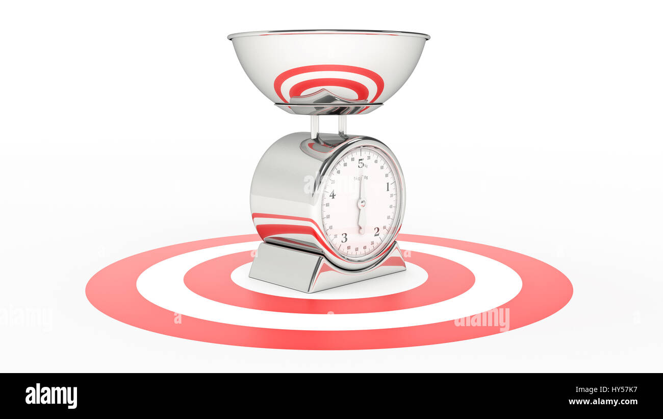 kitchen scale with Target Stock Photo - Alamy