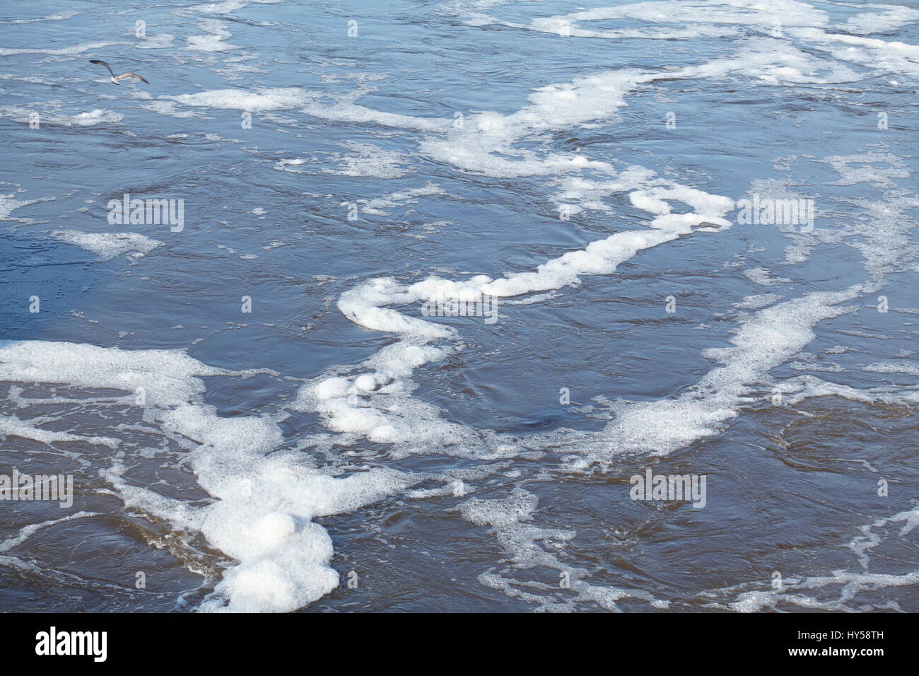 Water foam in a River Stock Photo - Alamy