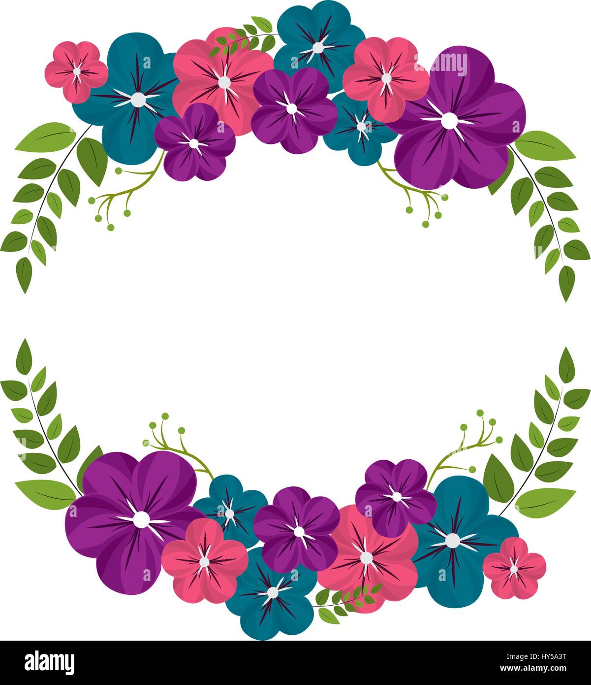 round flowers decoration design Stock Vector Image & Art - Alamy