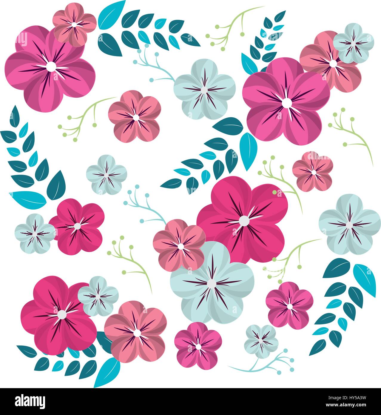 beautiful natural flowers decoration design Stock Vector Image & Art ...