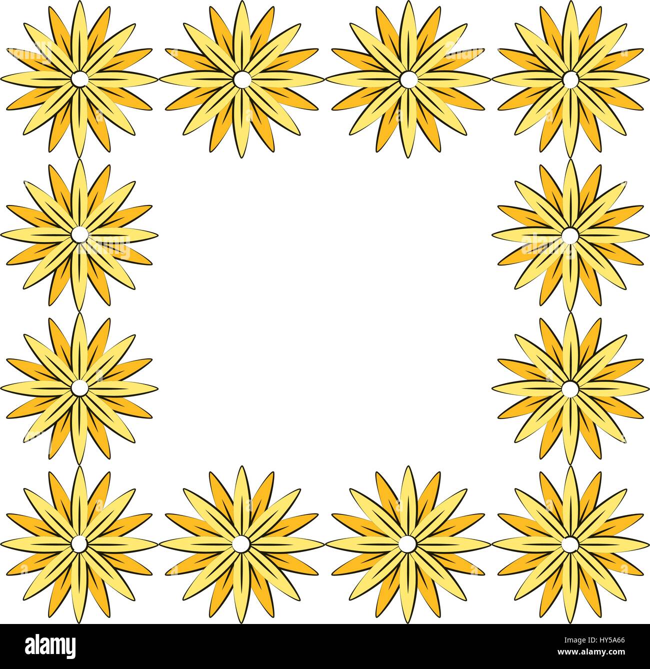 square border flowers decoration Stock Vector Image & Art - Alamy
