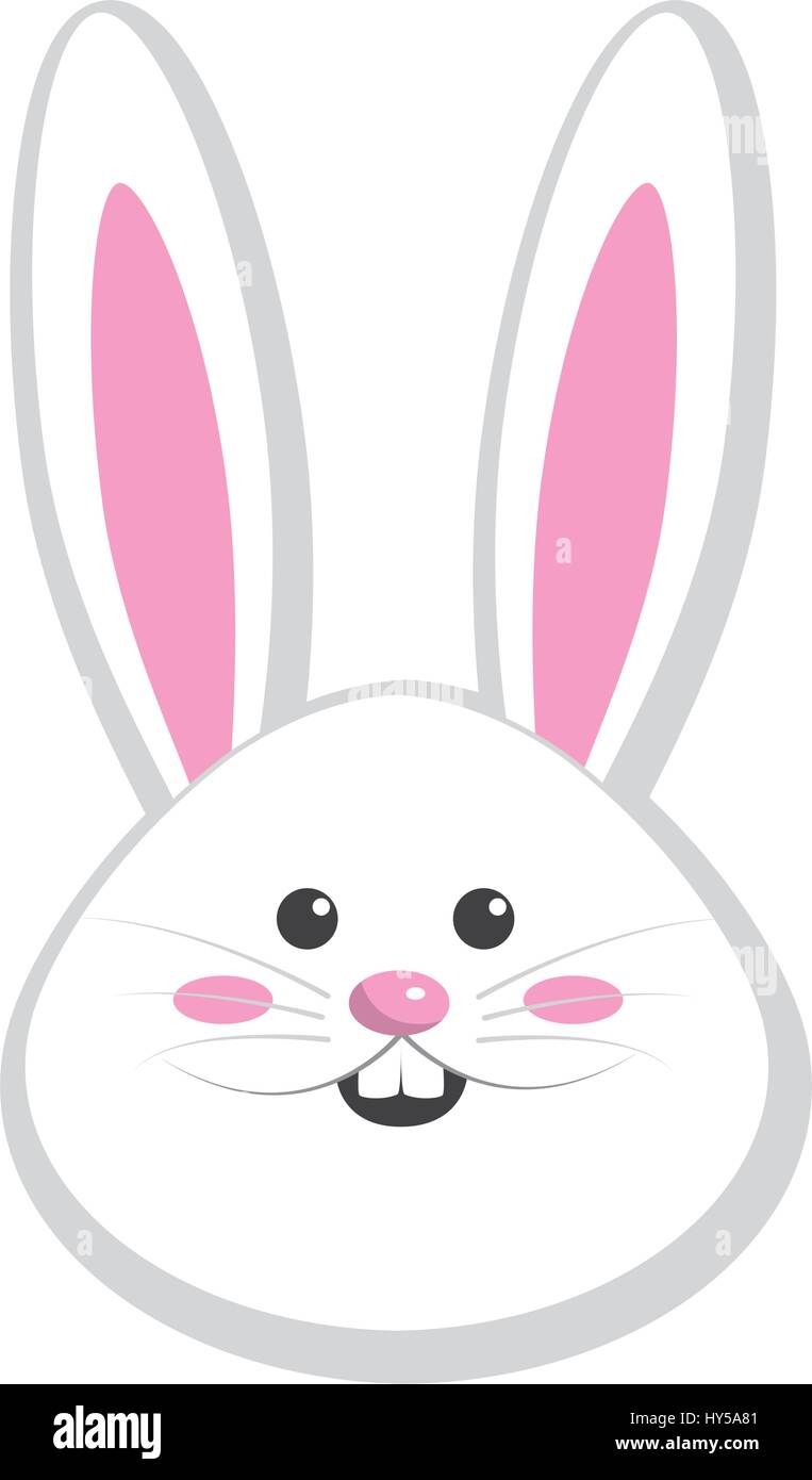 nice face of happy rabbit animal Stock Vector Image & Art - Alamy