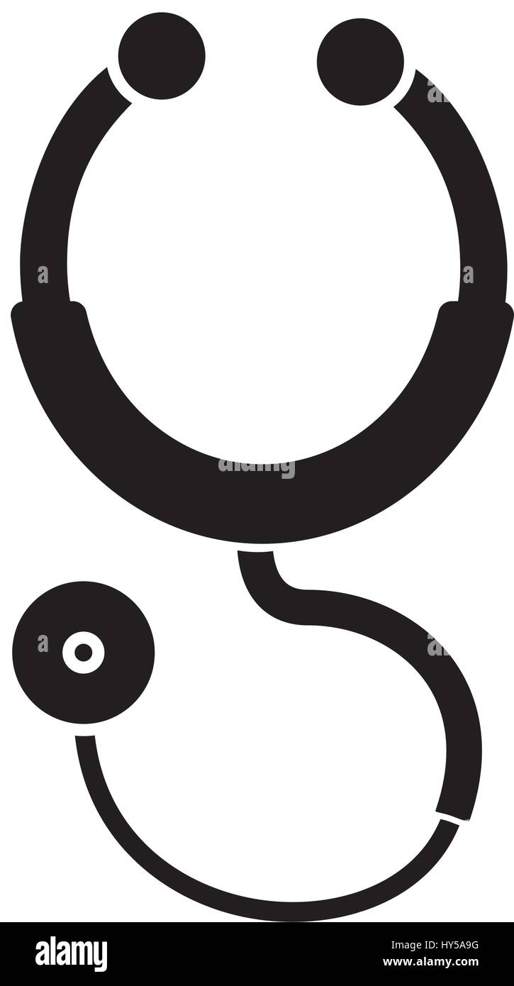 contour stethoscope medical tool revision Stock Vector Image & Art - Alamy