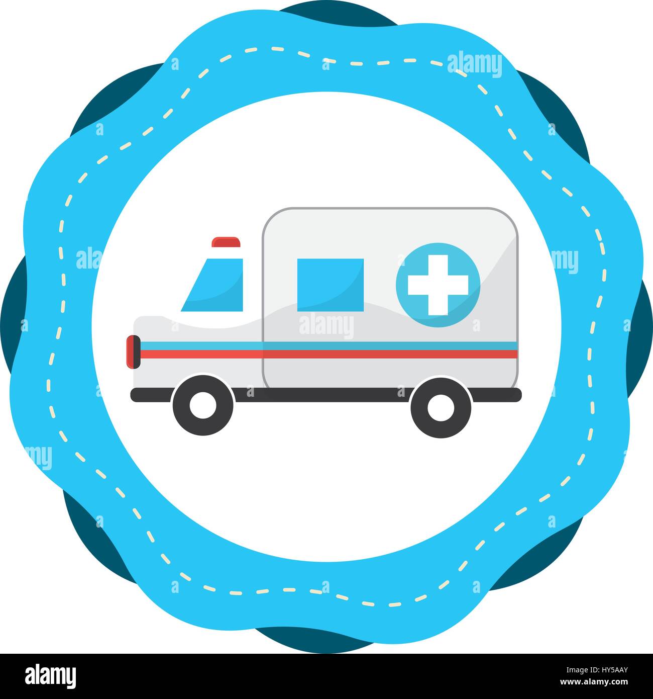 sticker ambulance emergency care life Stock Vector Image & Art - Alamy